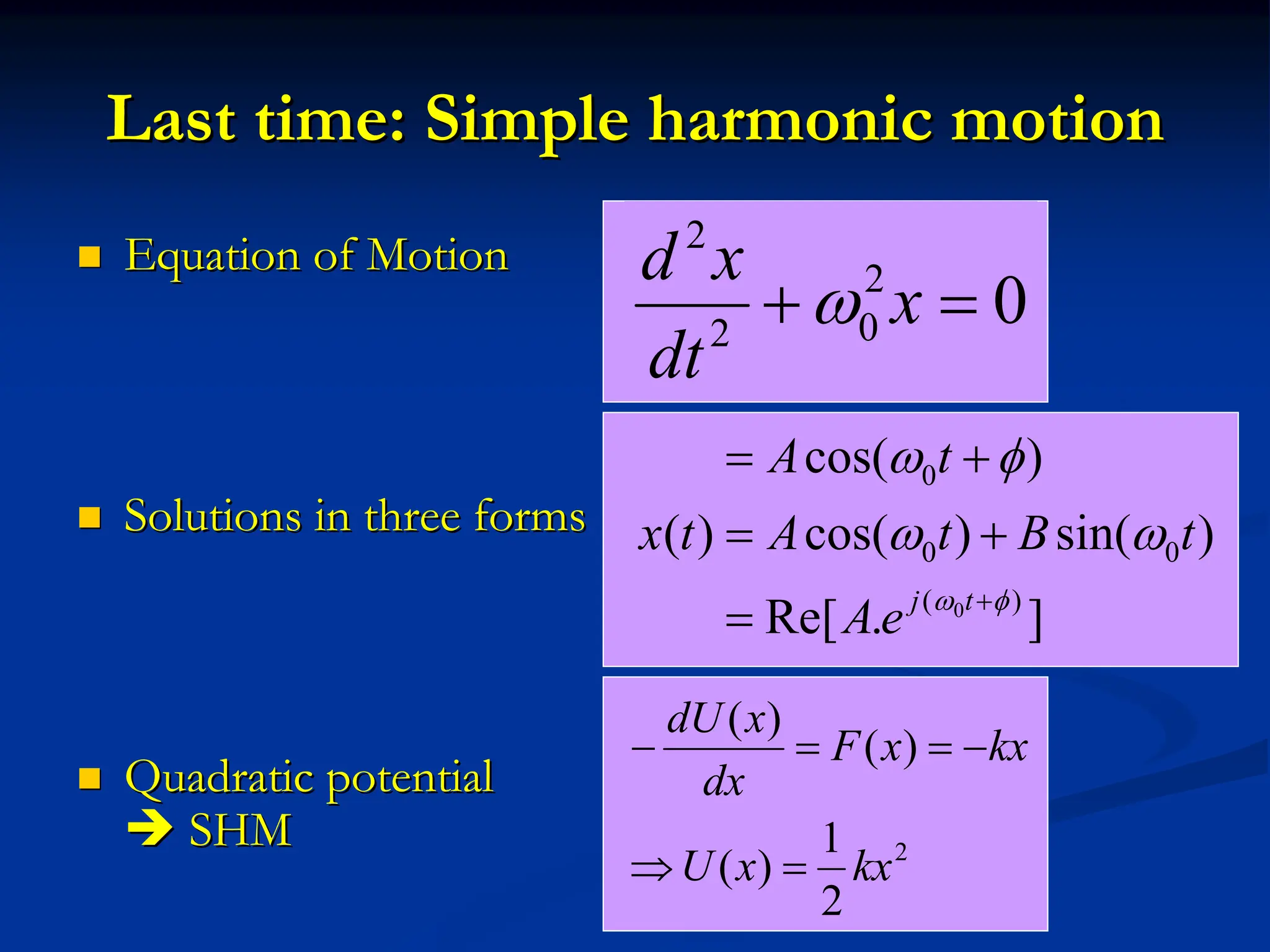 lecture 2 - physics vibrations and waves (8.03) | PDF