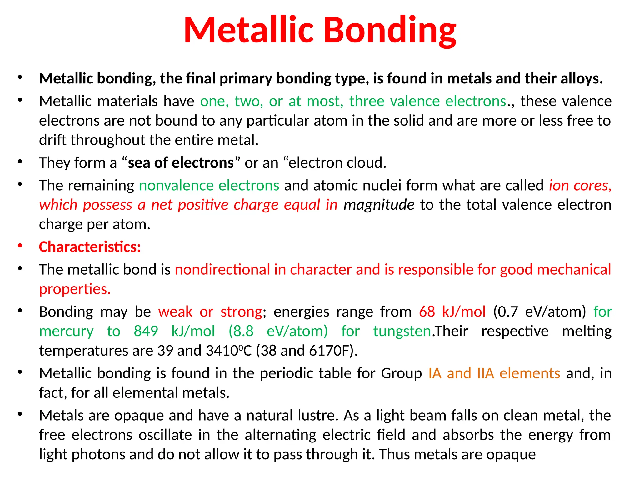 atomic bonding and its effects for material science engineering | PPTX