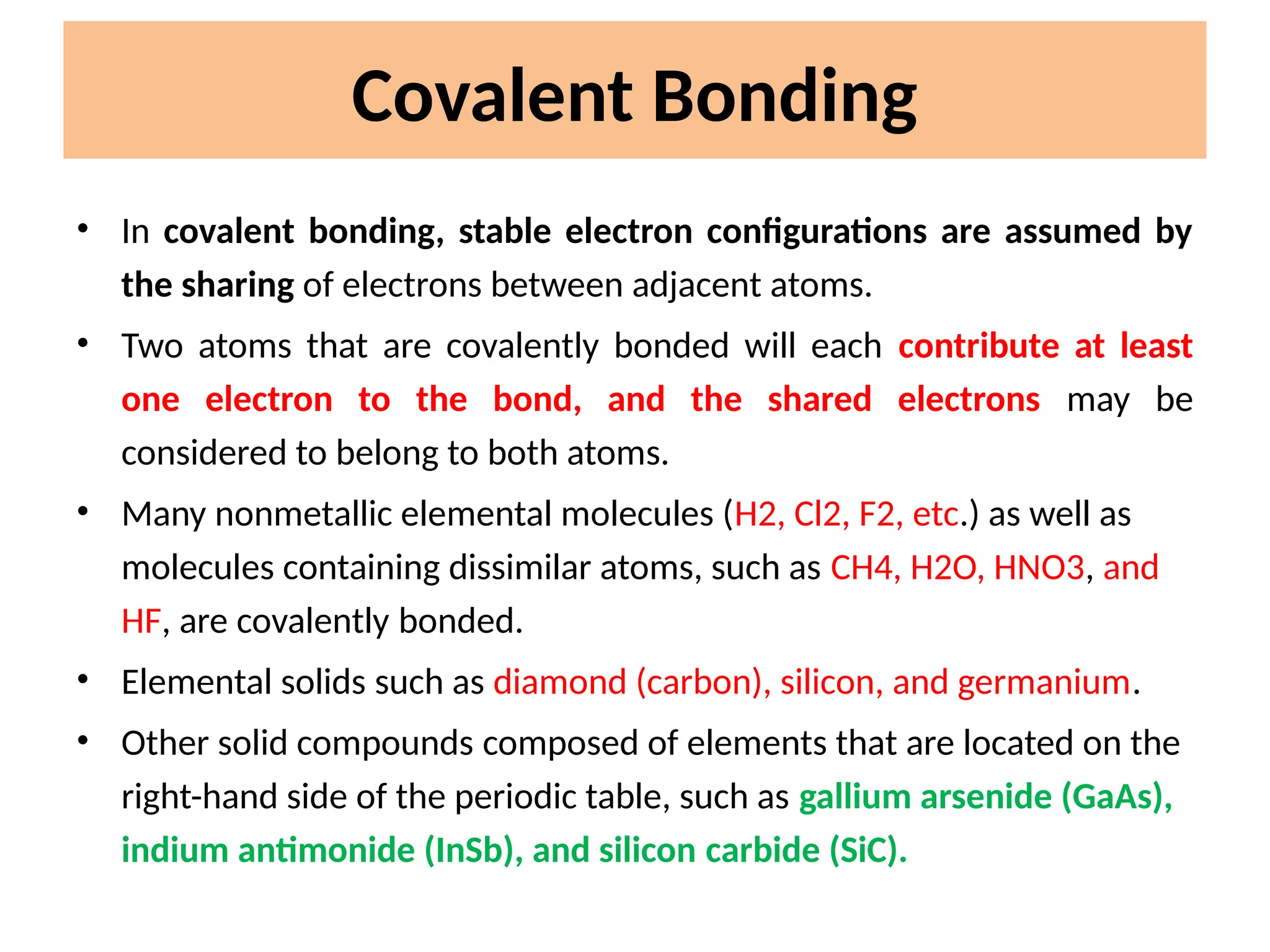 atomic bonding and its effects for material science engineering | PPTX