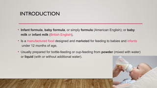 Infant/Baby milk formulas, Growing-up milk toddler milk | PPT