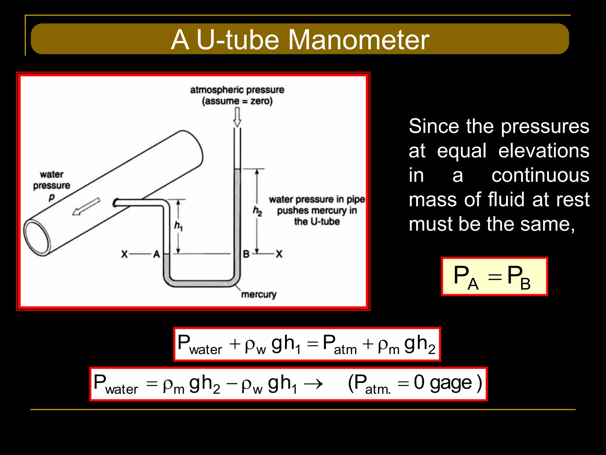 Pressure and Manometers | PPT