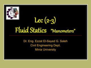 Pressure and Manometers | PPT