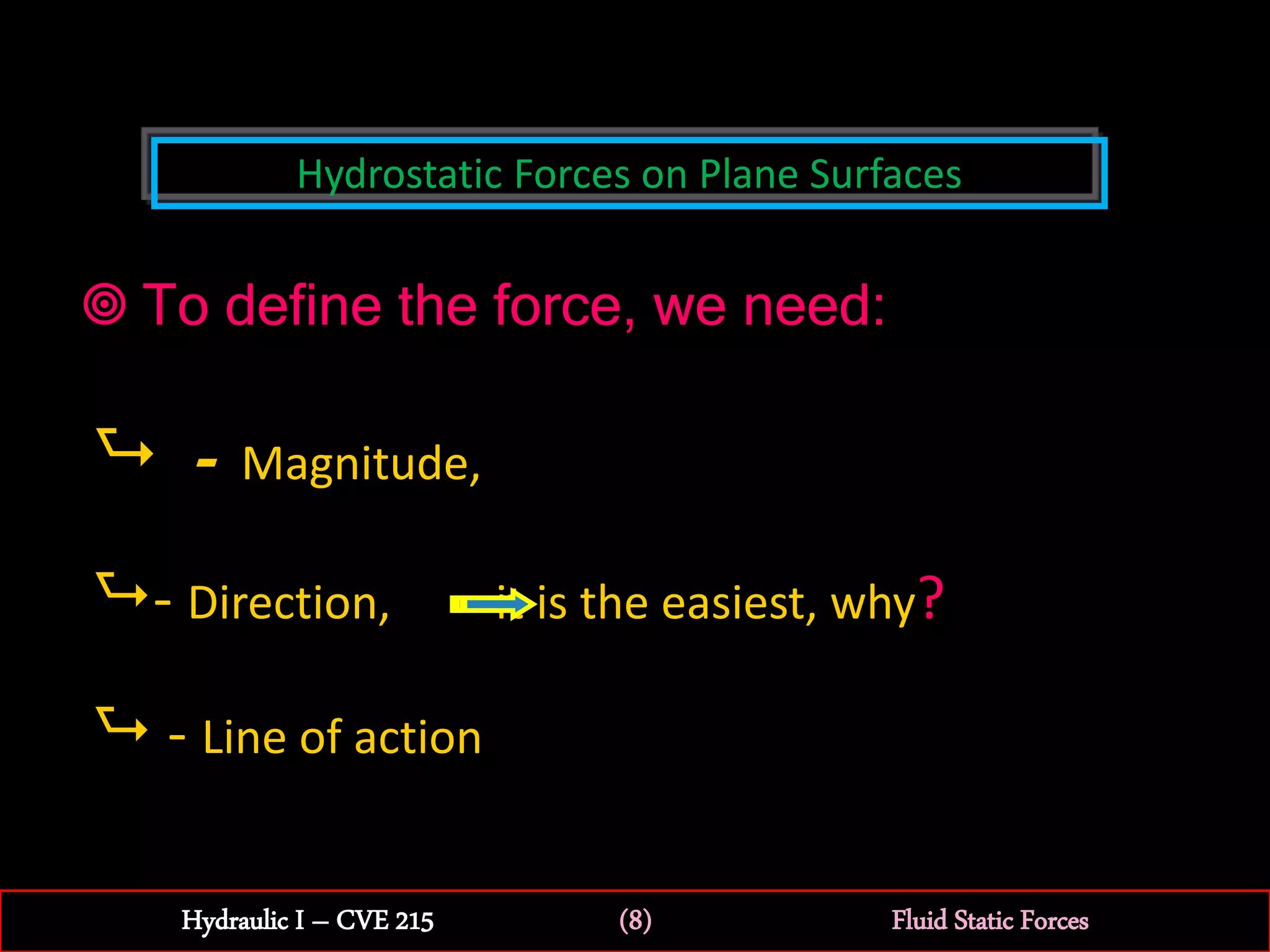 Fluid Static Forces | PPT
