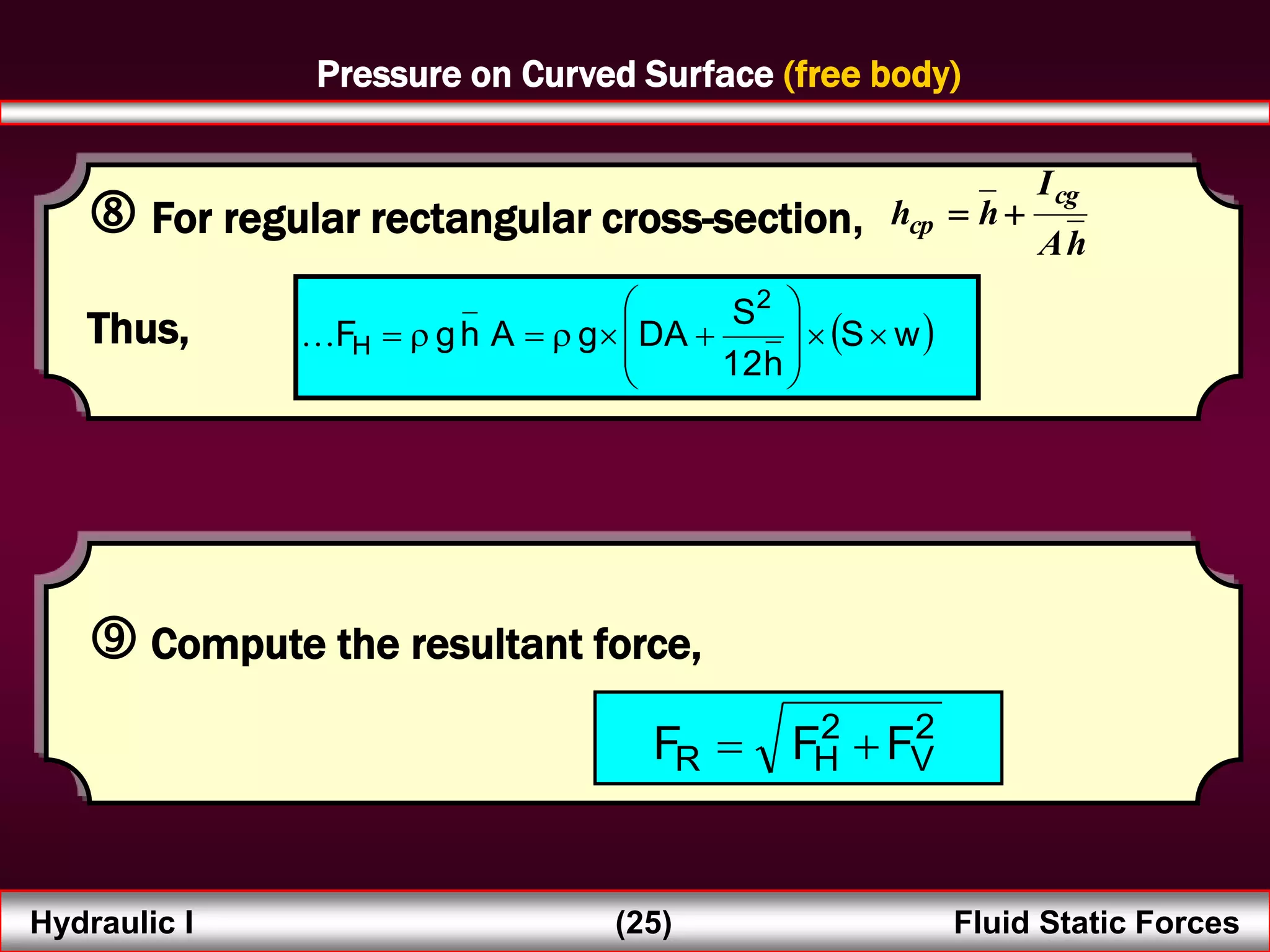 Fluid Static Forces 2.2 | PPT