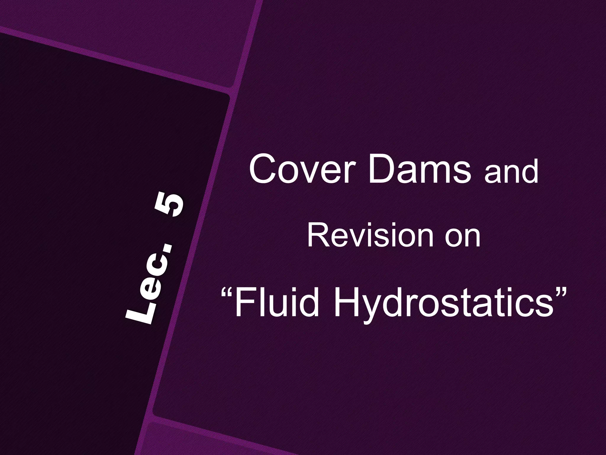 Cover Dams | PPTX