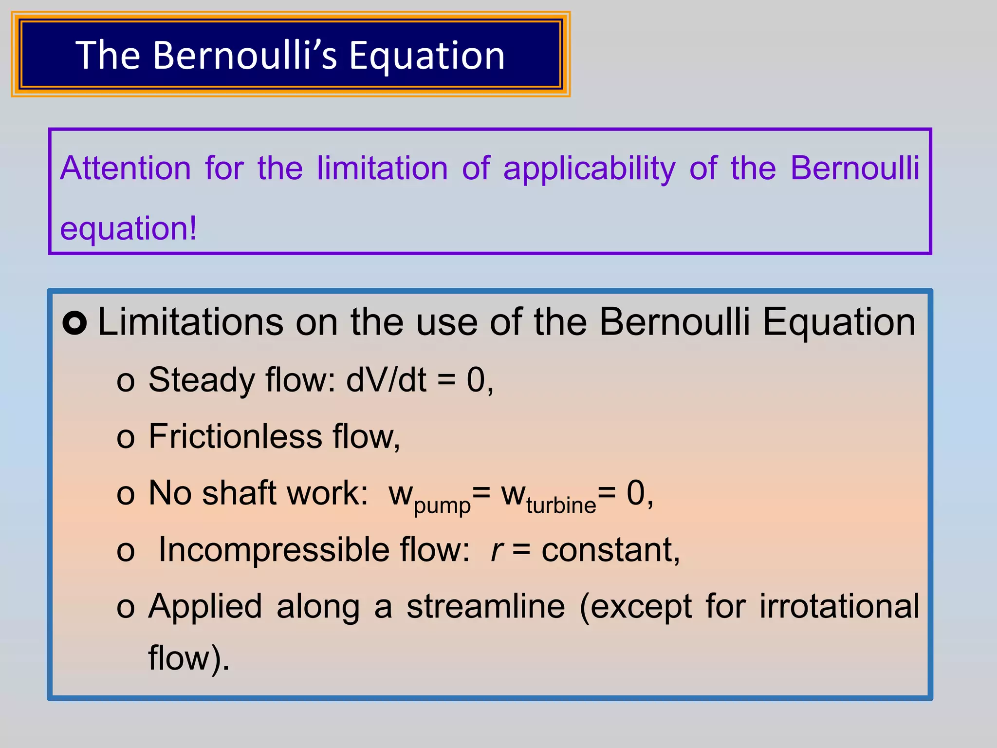 Applications of Bernoullis eq. (venturi & Nozzle) 2 | PPTX