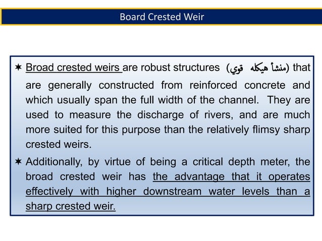 Weirs | PPT