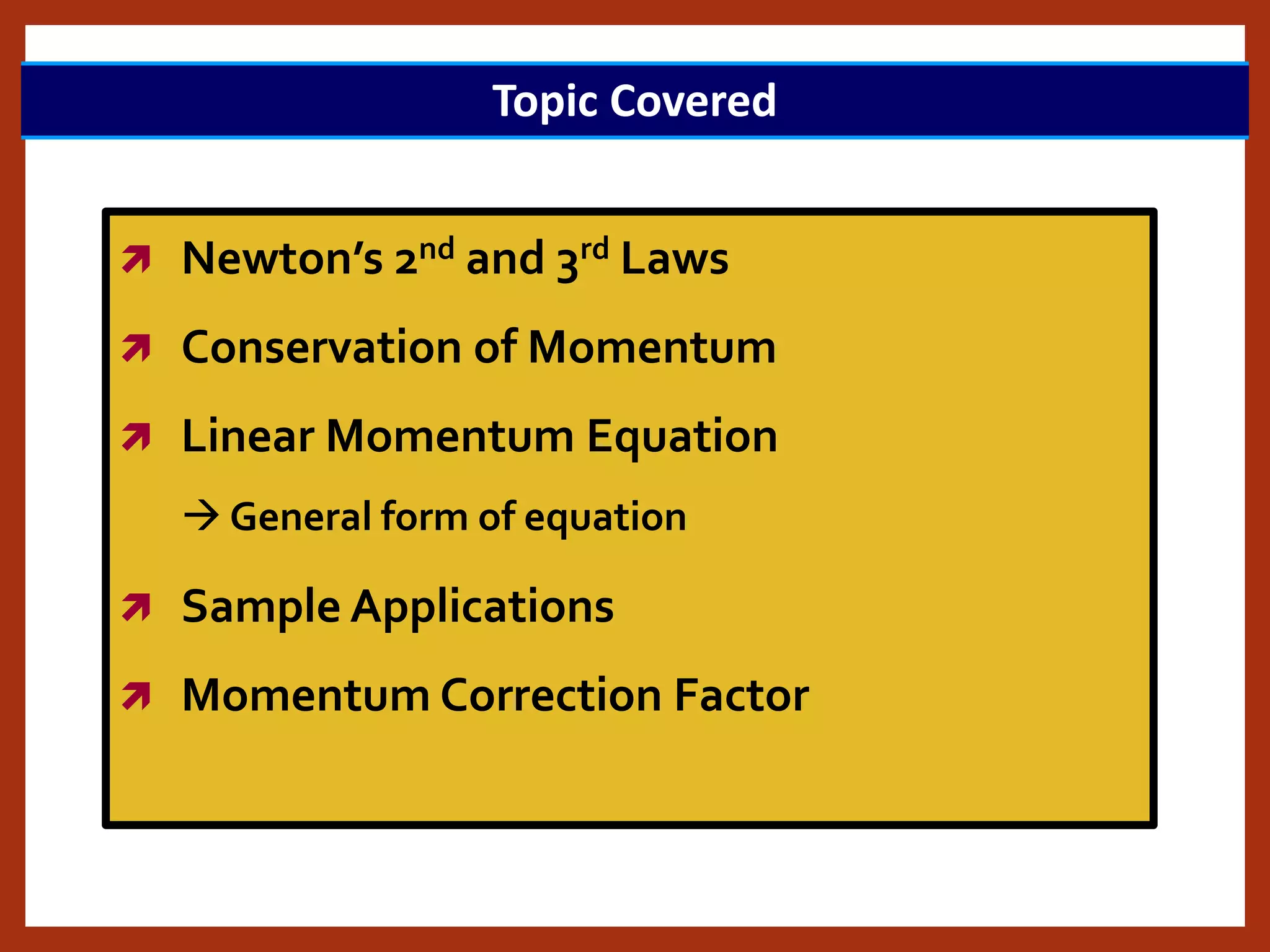 Linear Momentum Equation | PPT