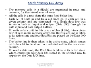 Lec 2 digital electronics - random access memory | PPTX