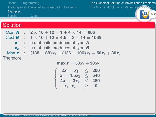 Linear Programming Graphical Method Ppt