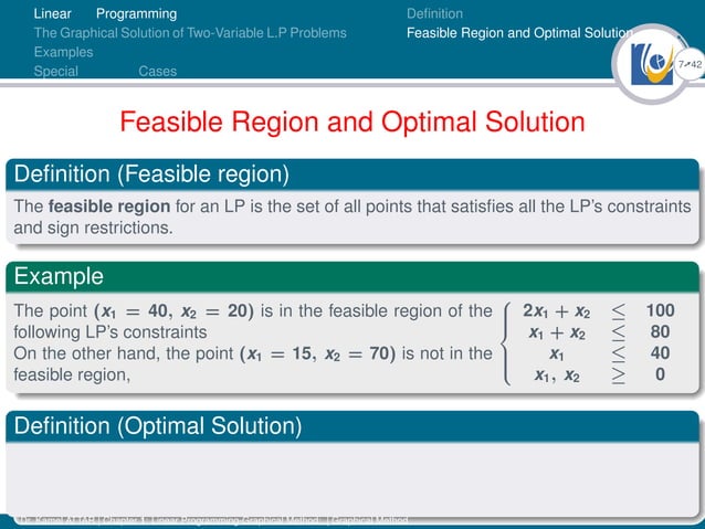 Linear Programming Graphical Method Ppt