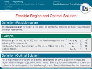 Linear Programming (graphical method) | PDF