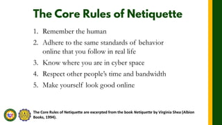 Lec2 netiquette legal issues and security | PPT
