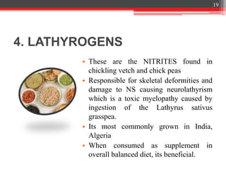 Toxicity from naturally occurring toxins in plant foods | PPTX
