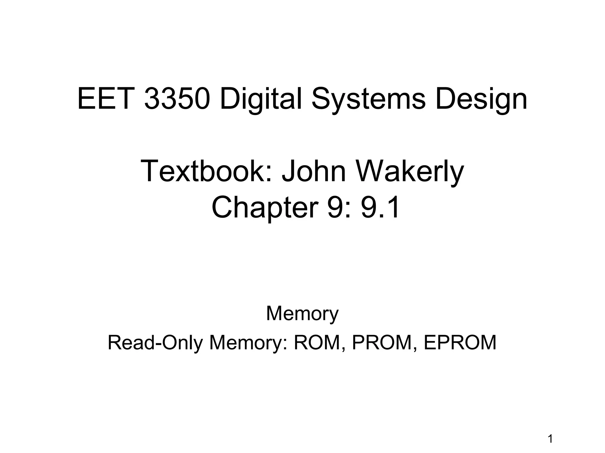 EPROM, PROM & ROM | PPT