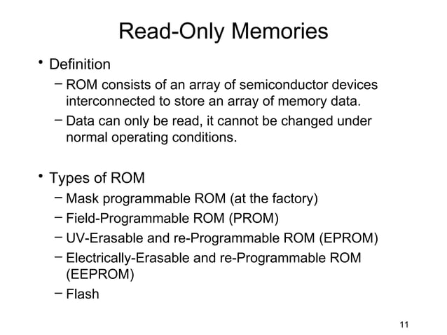 EPROM, PROM & ROM | PPT | Operating Systems | Computer Software and ...