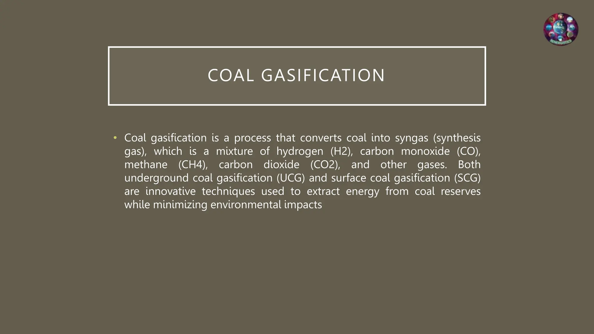 Classification of coal gasification - UCG & SCG | PPTX