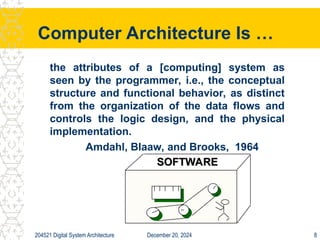 Fundamentals of Computer Architecture lecture notes | PPT