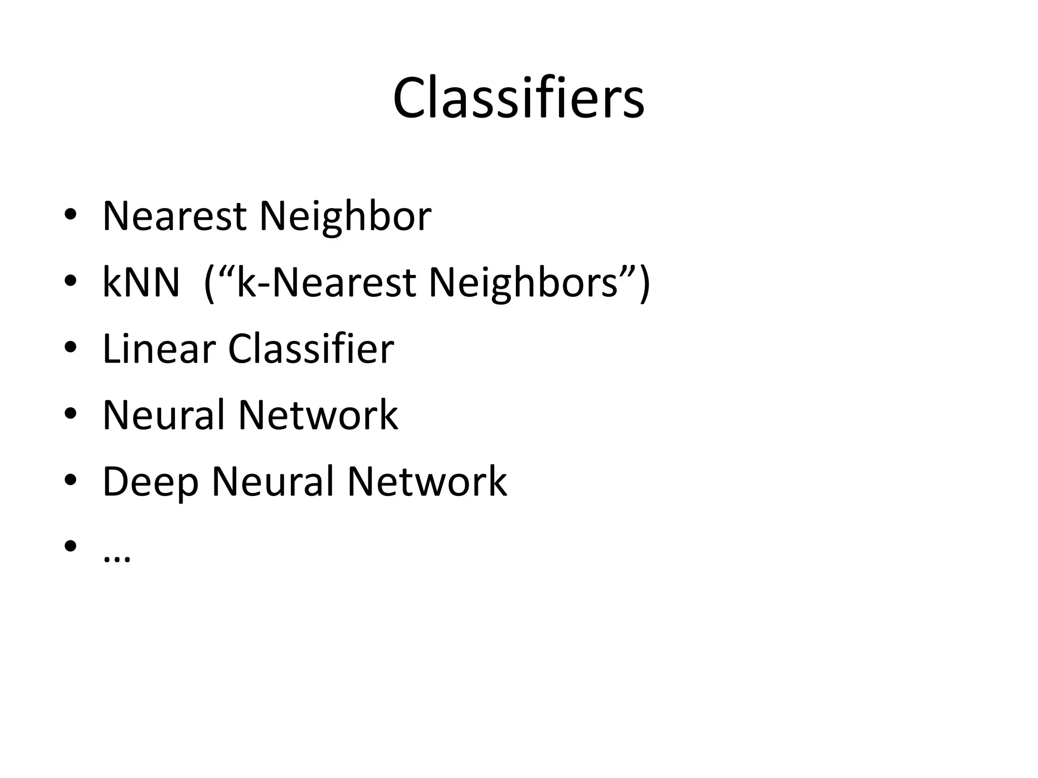 Computer Vision image classification | PPT