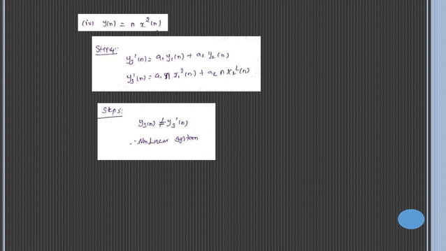 Linear & Non-Linear Systems |Solved problems| | PPT Linear & Non-Linear Systems |Solved problems| | PPT