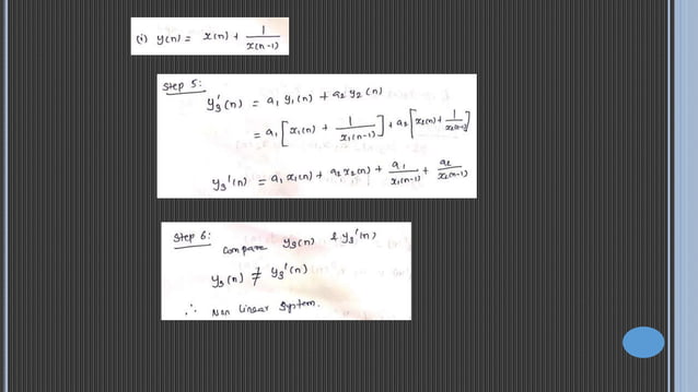Linear & Non-Linear Systems |Solved problems| | PPT Linear & Non-Linear Systems |Solved problems| | PPT