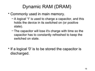 Static and Dynamic Read/Write memories | PPT