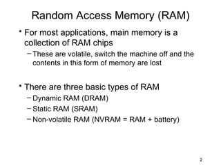 Static and Dynamic Read/Write memories | PPT