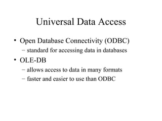 ADO CONTROLS - Database usage | PPT