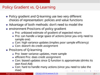 Lecture 21 ppt Q learning................ | PPTX