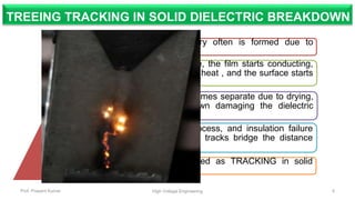 TREEING & TRACKING|BREAKDOWN IN SOLIDS|HIGH VOLTAGE ENGINEERING | PPTX