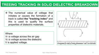 TREEING & TRACKING|BREAKDOWN IN SOLIDS|HIGH VOLTAGE ENGINEERING | PPTX
