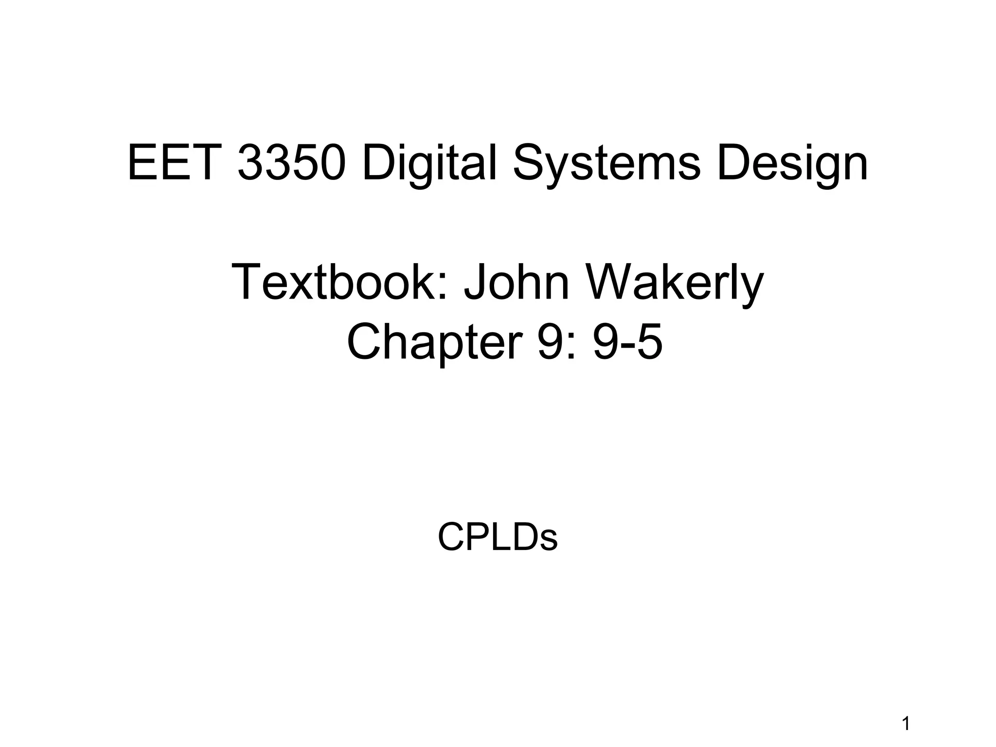 CPLDs | PPT