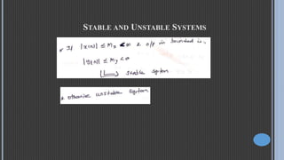 Stable & Unstable Systems |Solved problems| | PPTX
