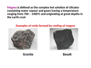 Rocks-Formation, Classification-Description of important rocks. | PPTX
