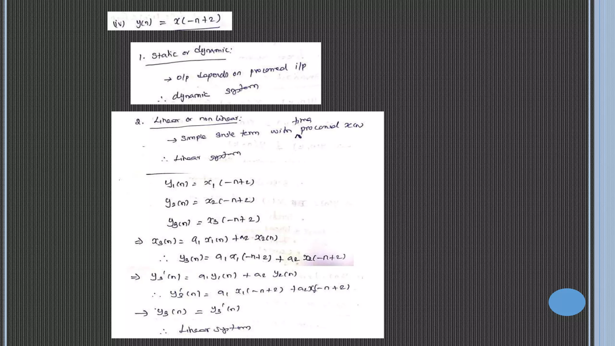 Classification of Systems - Additional Solved Problems | PPTX