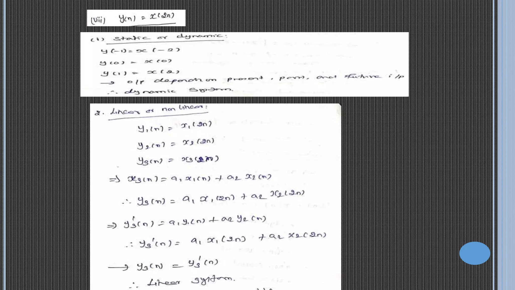 Classification of Systems - Additional Solved Problems | PPTX