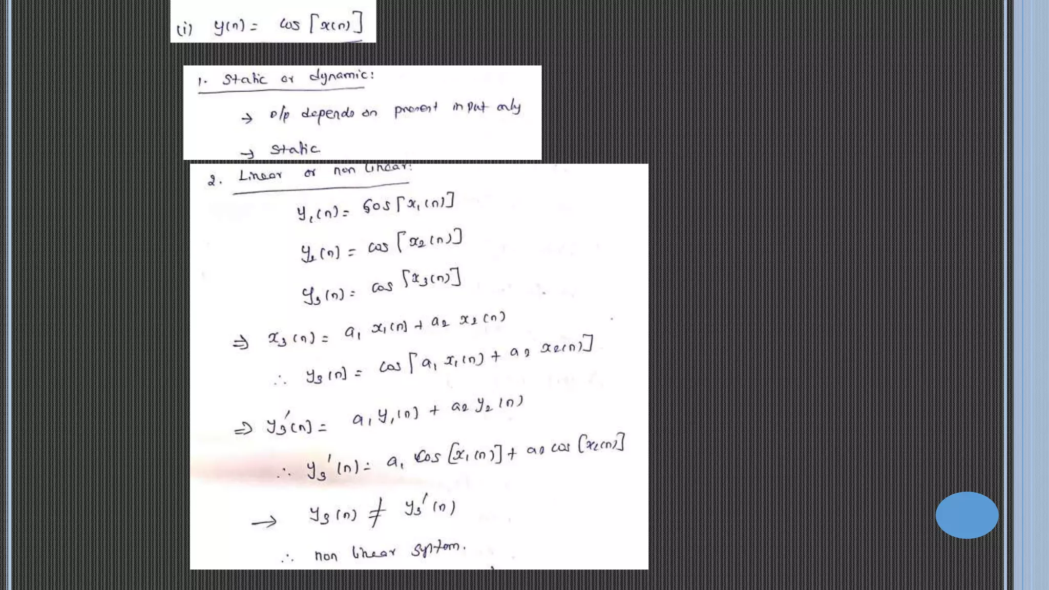 Classification of Systems - Additional Solved Problems | PPTX