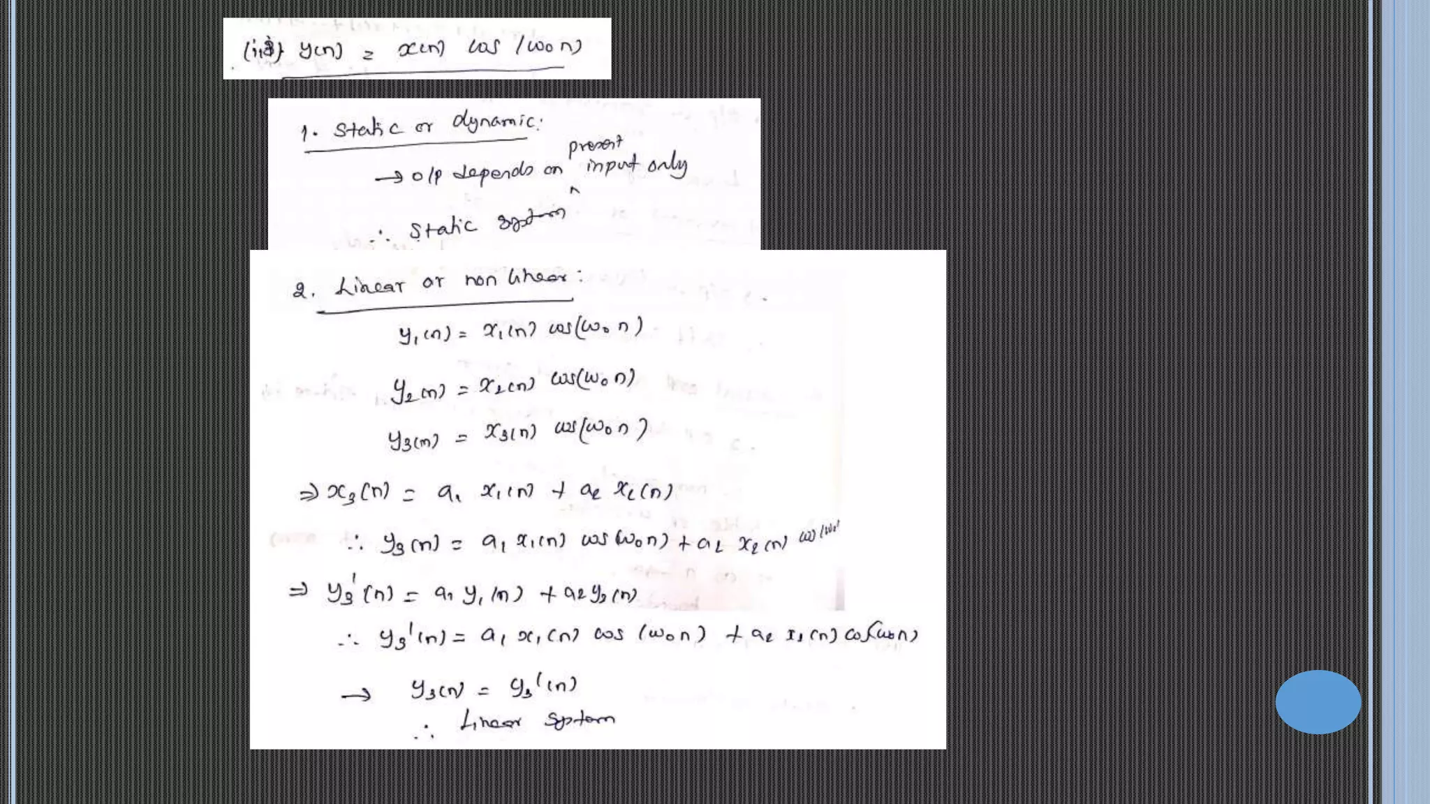 Classification of Systems - Additional Solved Problems | PPTX