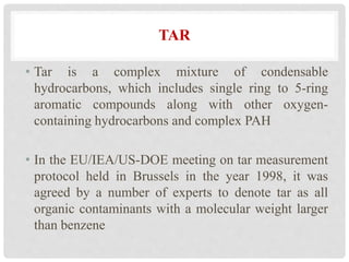 Secondary tar cleaning systems and technologies | PPTX