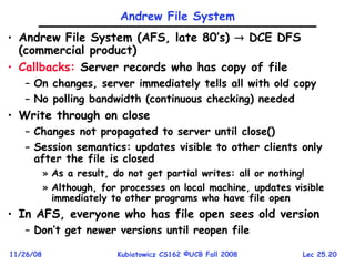 Distributed computing file system in operating system | PPT