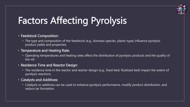 Pyrolysis – Its principles and claddification | PPTX | Chemistry | Science