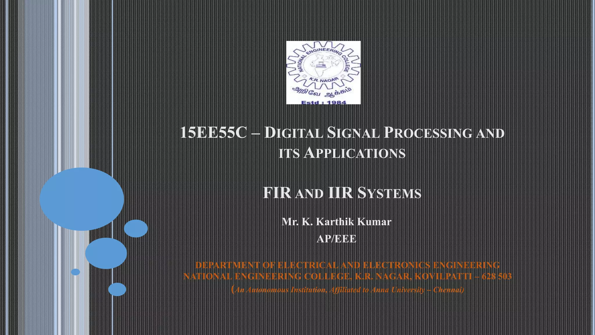 FIR and IIR system | PPTX