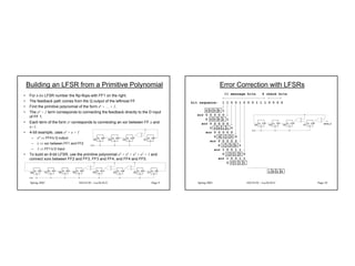 LFSR Lecture | PDF