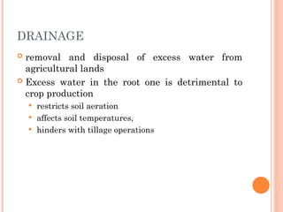 drainage pattern - soil and water conservation | PPT