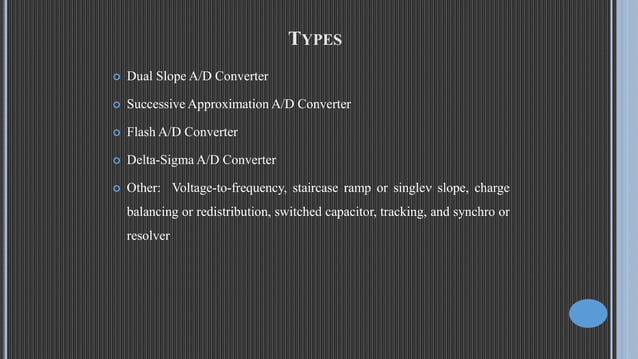 ADC - Types (Analog to Digital Converter) | PPTX | Digital Audio ...