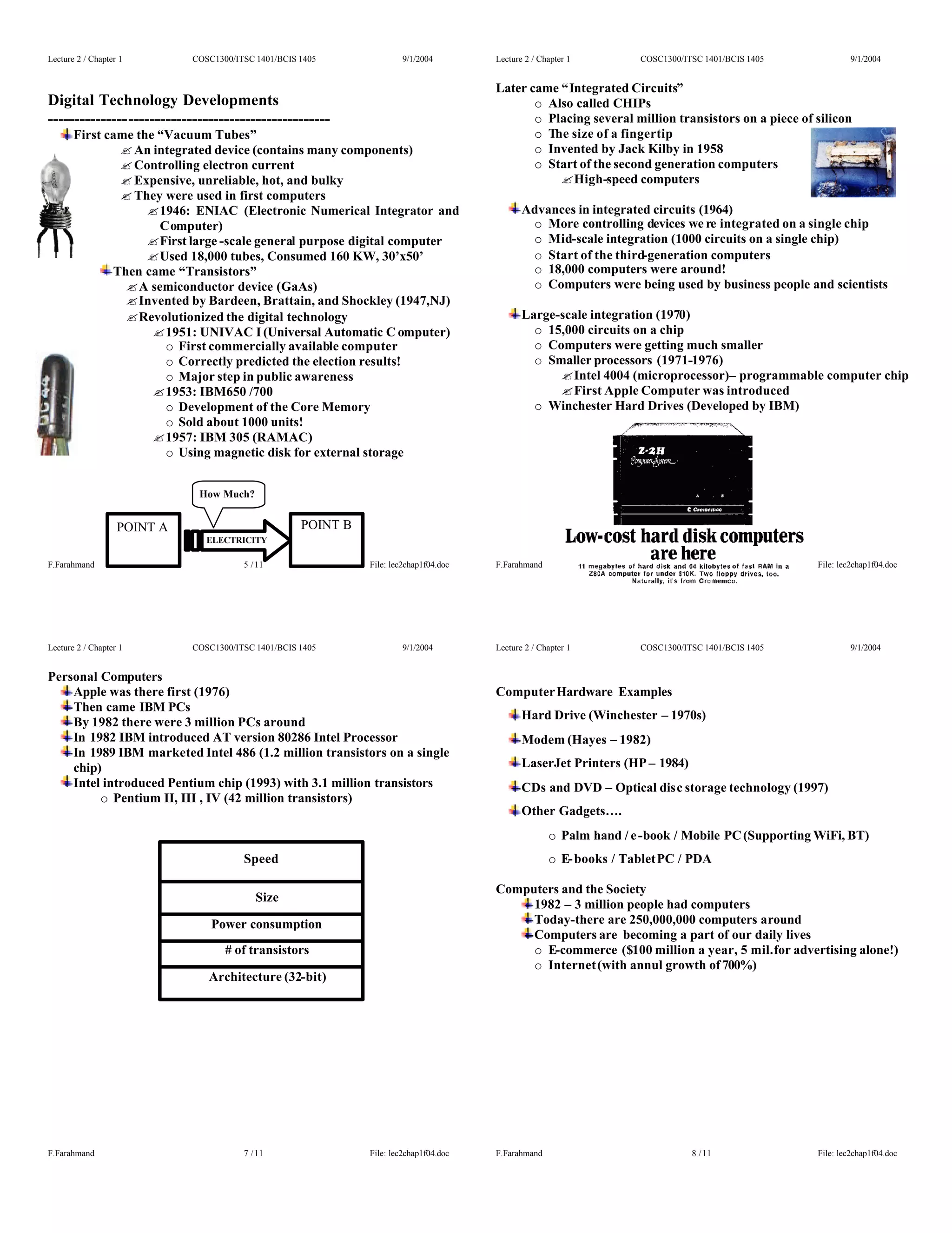 Lec2chap1f04 | PDF | Computing | Technology & Computing