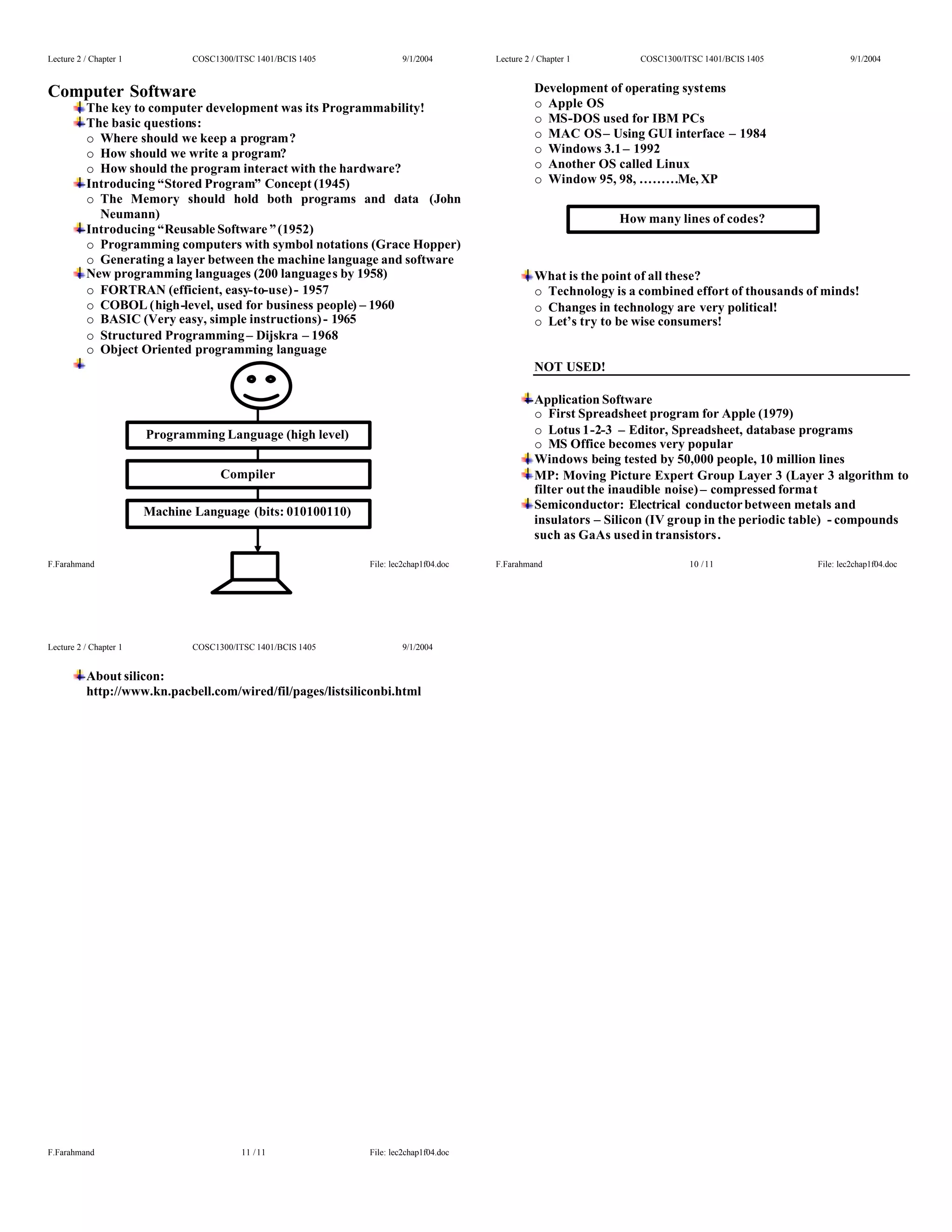 Lec2chap1f04 | PDF | Computing | Technology & Computing