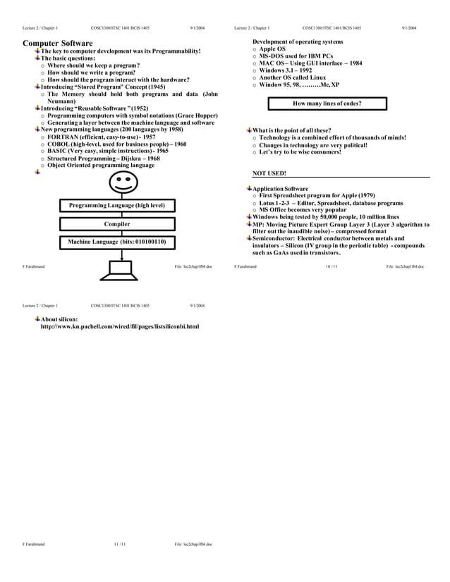 Lec2chap1f04 | PDF | Computing | Technology & Computing