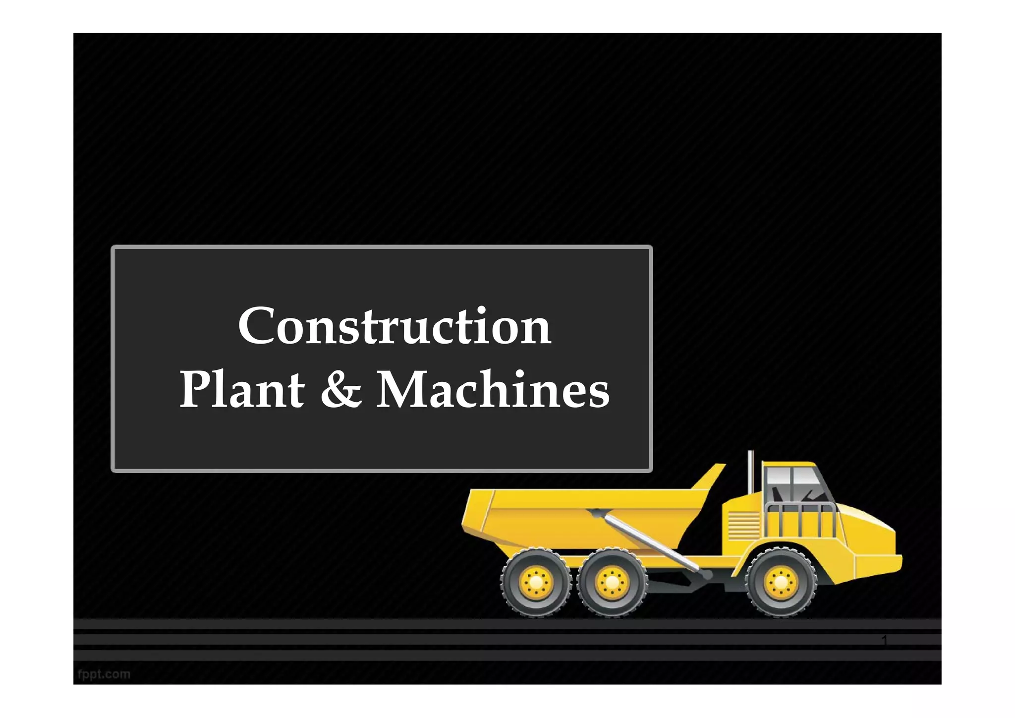 Construction Machines and Plants | PDF