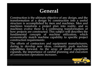 Construction Machines and Plants | PDF